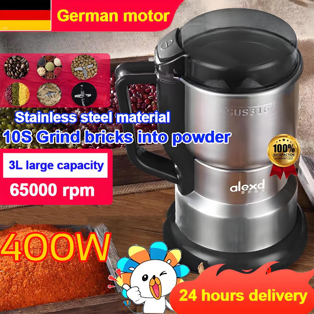 【SG 24 hours delivery】400W 65000rpm Stainless steel bits coffee grinder ...