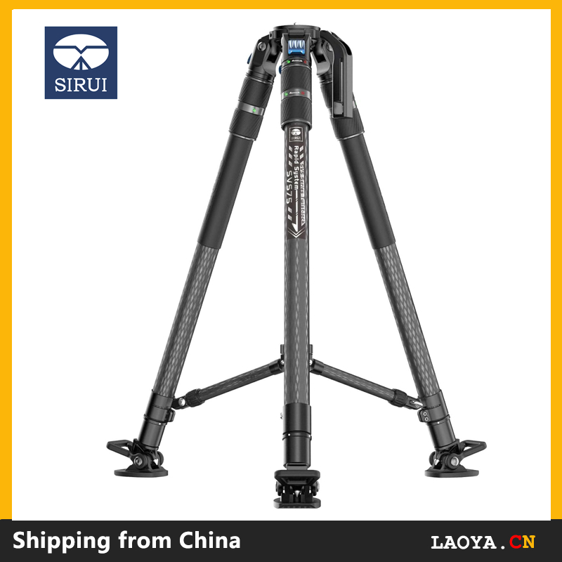 SIRUI SVS75 Professional Video Tripod, 61" Carbon Fiber Tripod with One ...
