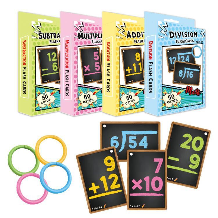 Math Flash Cards Set - Math Flashcards Addition, Subtraction ...