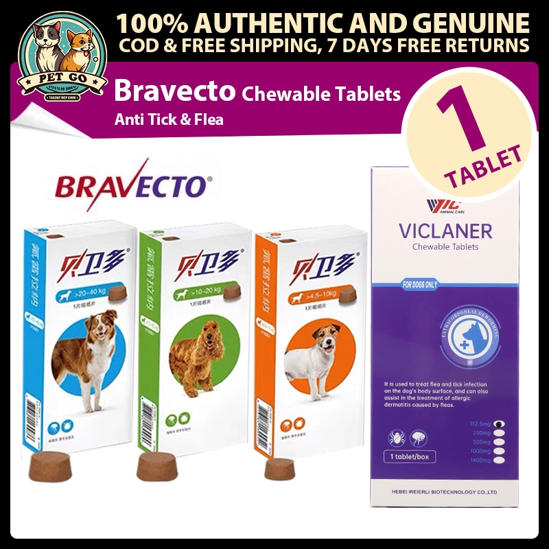 Bravecto Chewable Tablets for Dogs Anti Tick & Flea 3 Months Protection 1 Tablet | Shopee Singapore