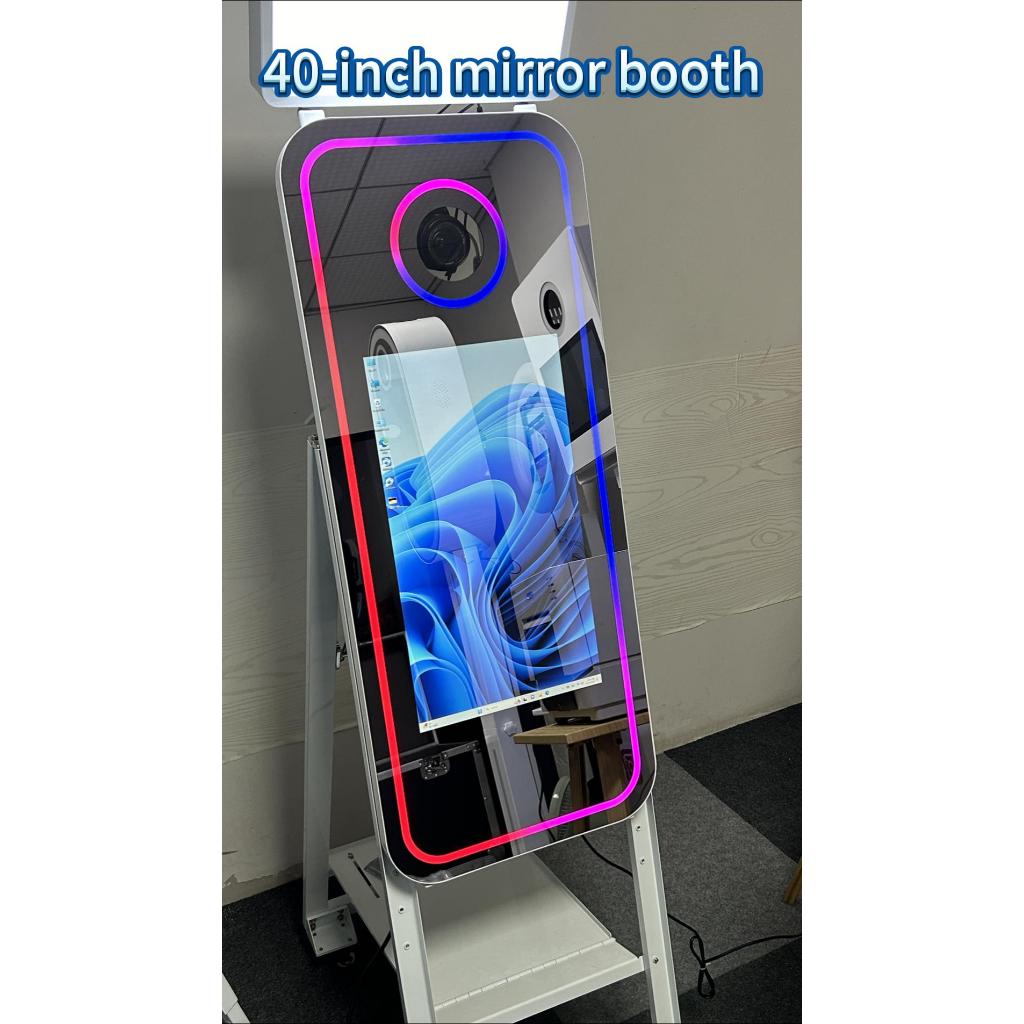 40 inches Portable Mirror Selfie smart Touch magic mirror photo booth ...