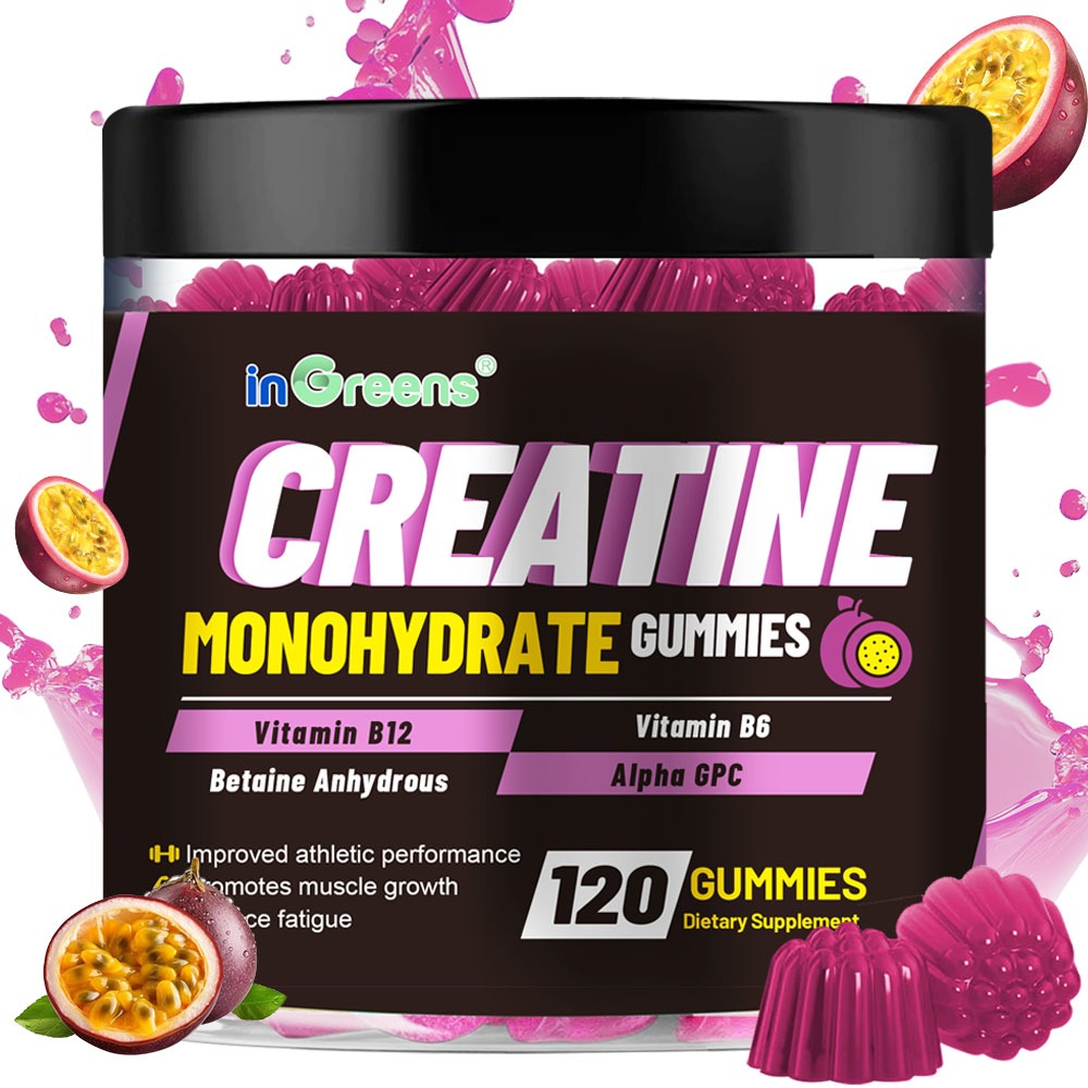 inGreens 6000mg Creatine Monohydrate Gummies Supplement,Boost Muscle ...
