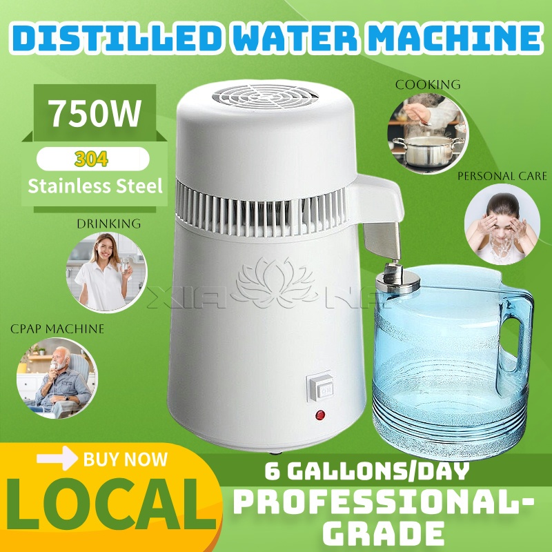 4L Home Pure Water Distiller Filter Water Purifier Machine Distillation ...