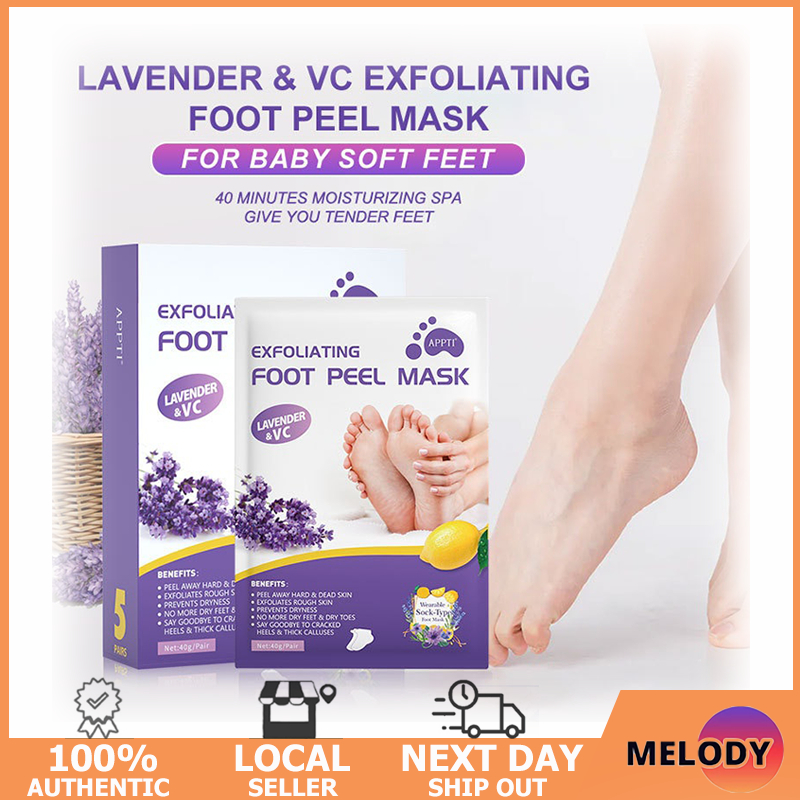 【SG Stock】Natural Fruit Exfoliating Foot Mask/ Dead Skin/ Peel Care ...