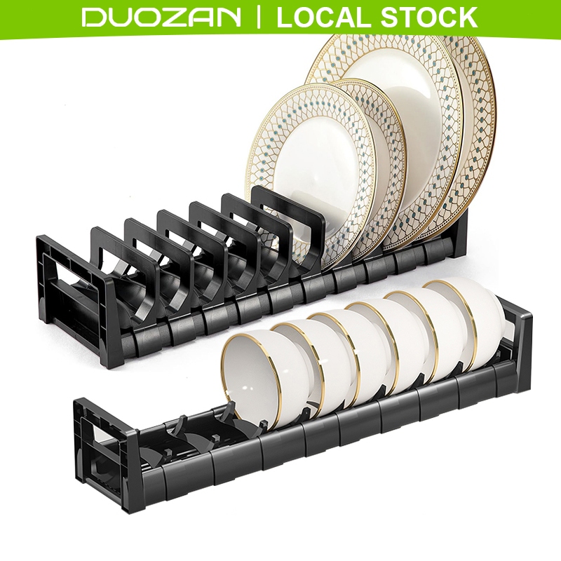 DUOZAN Plate Organiser Bowl Holder Plate Rack Kitchen Drawer Cabinet ...