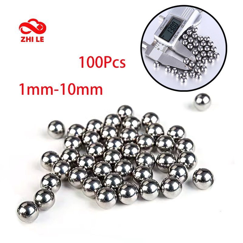 100Pcs 1mm-10mm Bicycle Bearing Carbon Steel Roller Balls Small Bola ...