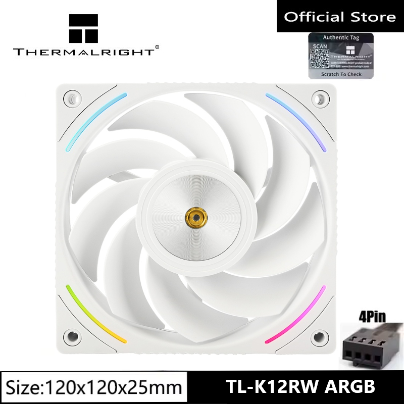 Thermalright TL-K12RW 120mm Reverse Fan CPU Cooler Fan 2150RPM Speed ...