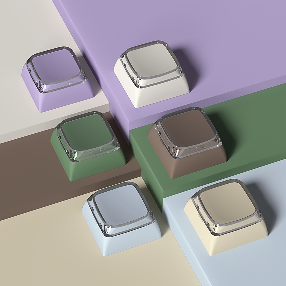 Double-layer Keycap Transparent Keycap XDA Profile PBT+PC Material 1U ...