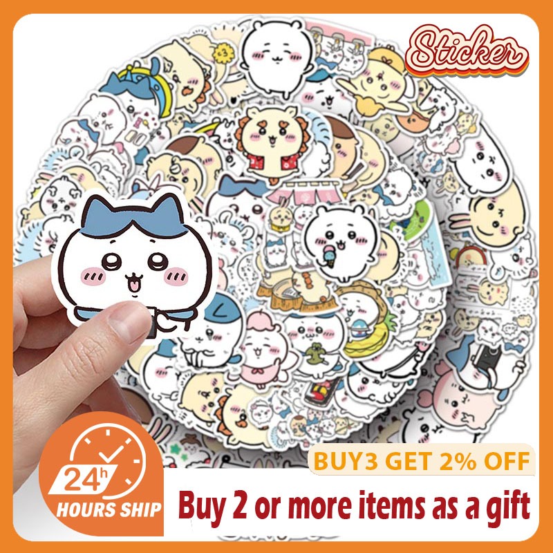 101PCS Chiikawa Stickers Lovely Anime Cute Pet Graffiti Cartoon DIY ...