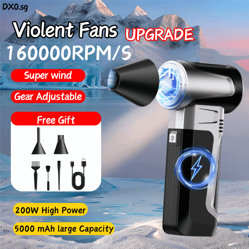 Violent Fan Blower Handheld Mini Turbojet Fan Electric Air Speed ...