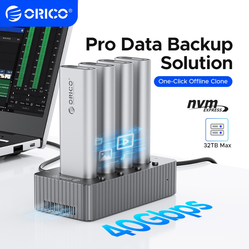ORICO USB4 40Gbps M.2 NVMe SSD Clone Docking Station 4 Bay 2 Bay ...
