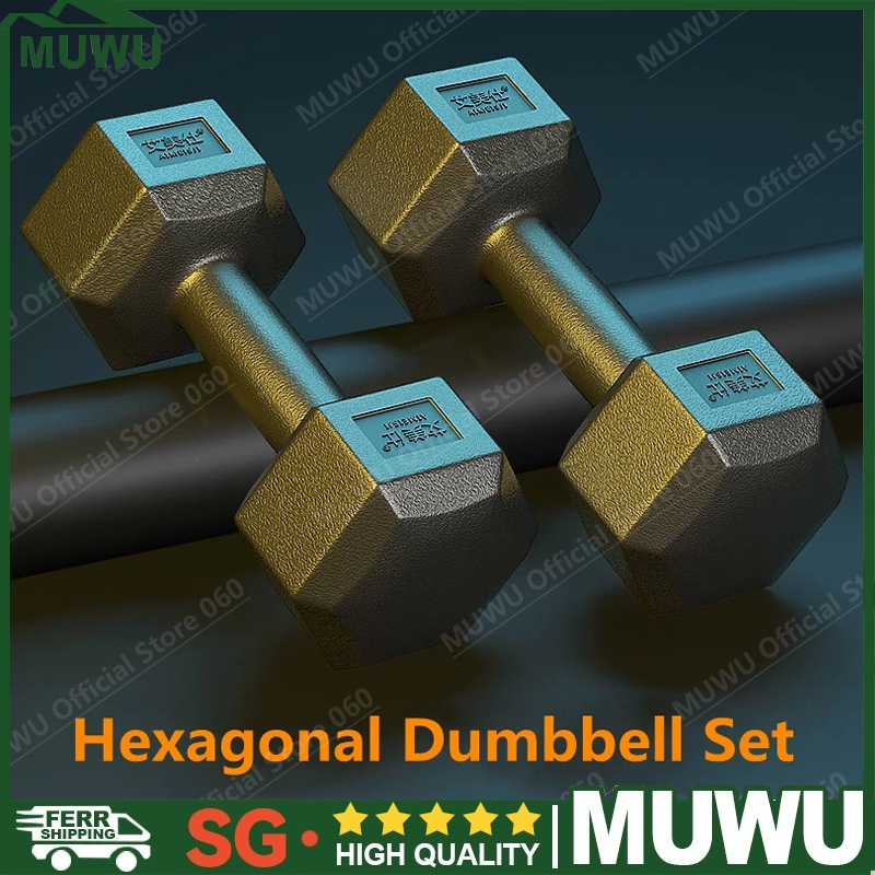 MUWU Premium Dumbbell Set 10/20/30/40kg Dumbbell Hex Dumbbell Dumbbell ...