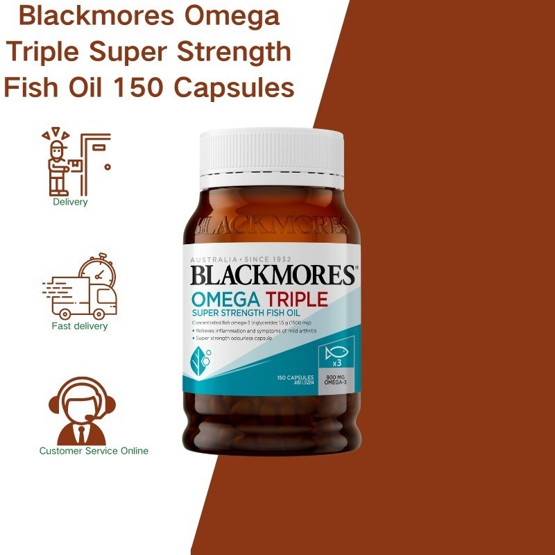 Blackmores Omega Triple Super Strength Fish Oil 150 Capsules | Shopee Singapore