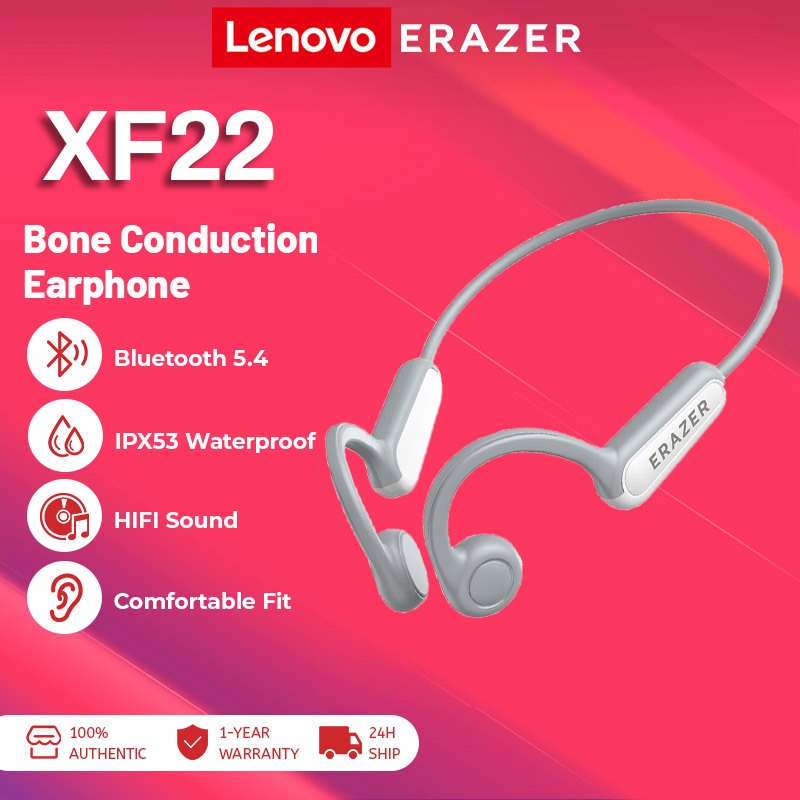 Lenovo ERAZER XF22 Wireless Earbuds Bone Conduction Bluetooth 5.4 ...