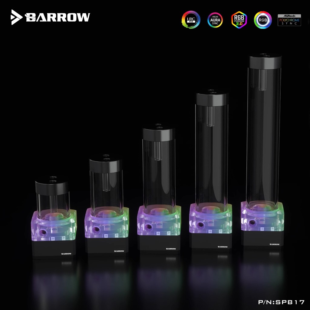 Barrow 17W RGB Pump/Reservoir Comb DDC PWM Pump+195mm 245mm/295mm ...