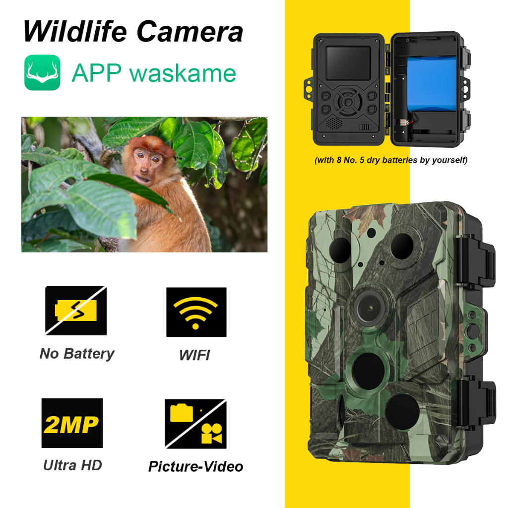 Hidden camouflage wild animals hunting camera Hunting Trail Camera 32MP ...