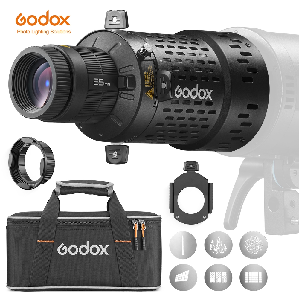 Godox BFP Flash Projection Attachment Snoot 360° Rotatable Bowens Mount ...