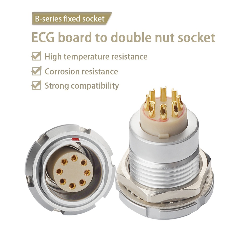 Panel Fixed Socket Metal Socket Sliding Self-Locking Connector Aviation ...