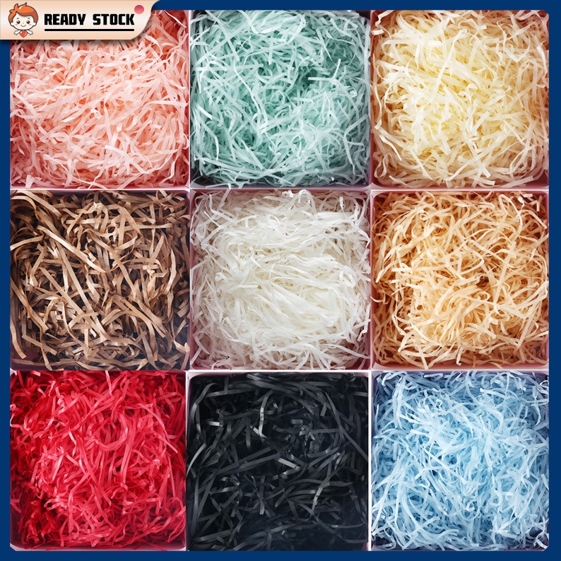 SG Stock 】 Raffia shredded paper 20G | 100G | Gift decoration packaging ...