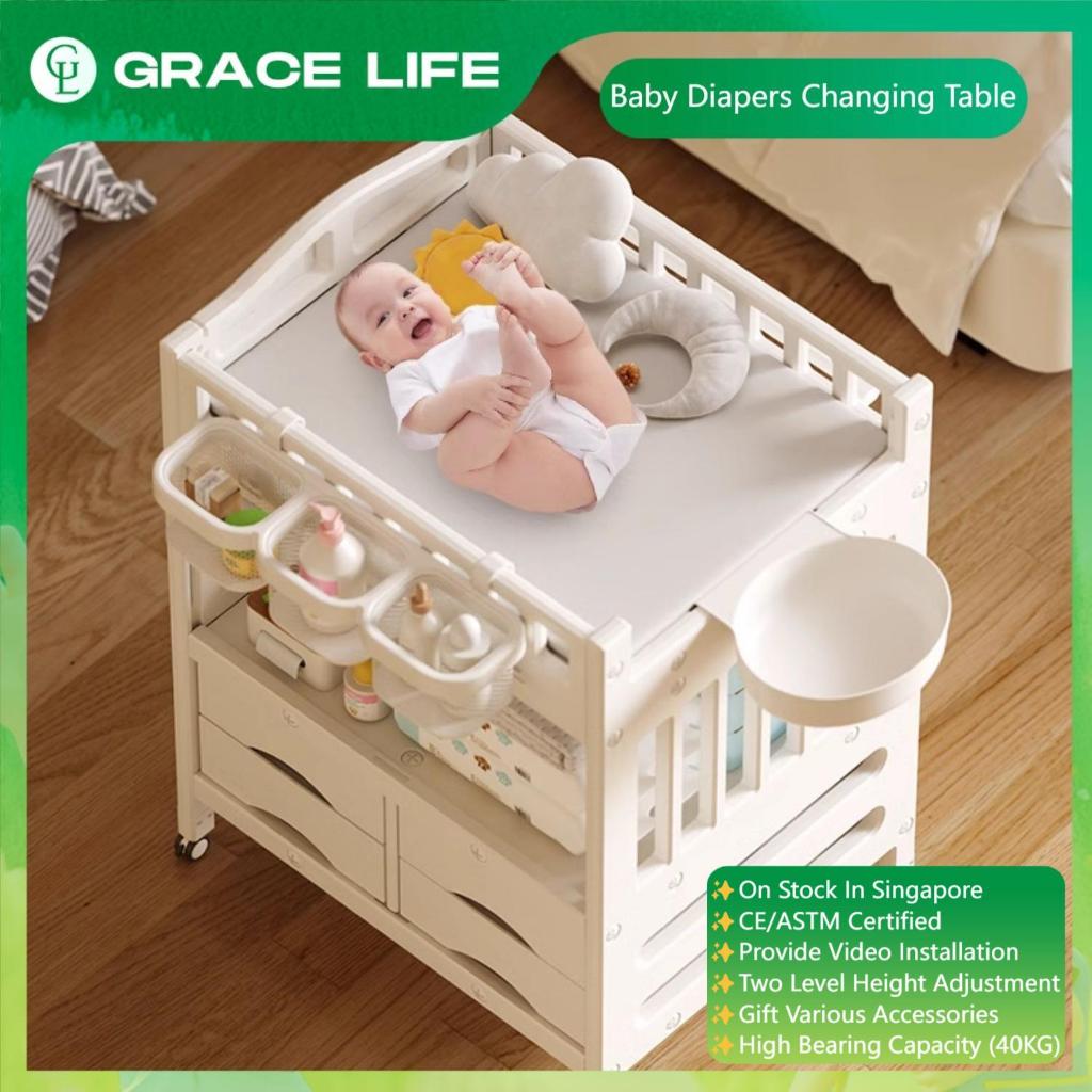 【GraceLife】8 In 1 Changing Table For Baby With Drawer/Storage/Bath ...