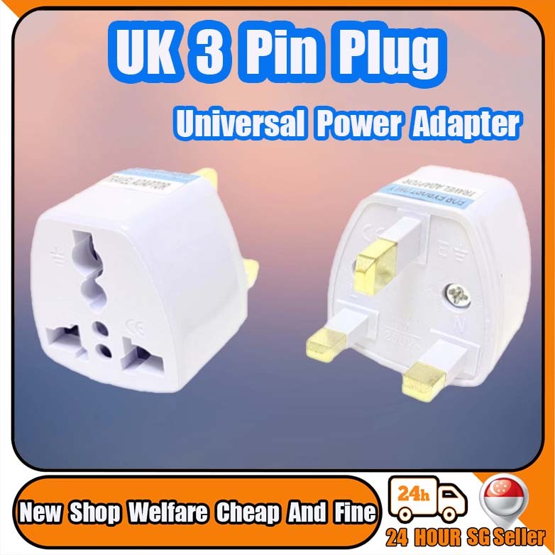 【SG Stock】1PCS UK 3 Pin Plug/ Universal Power Adapter / Travel Adapter ...