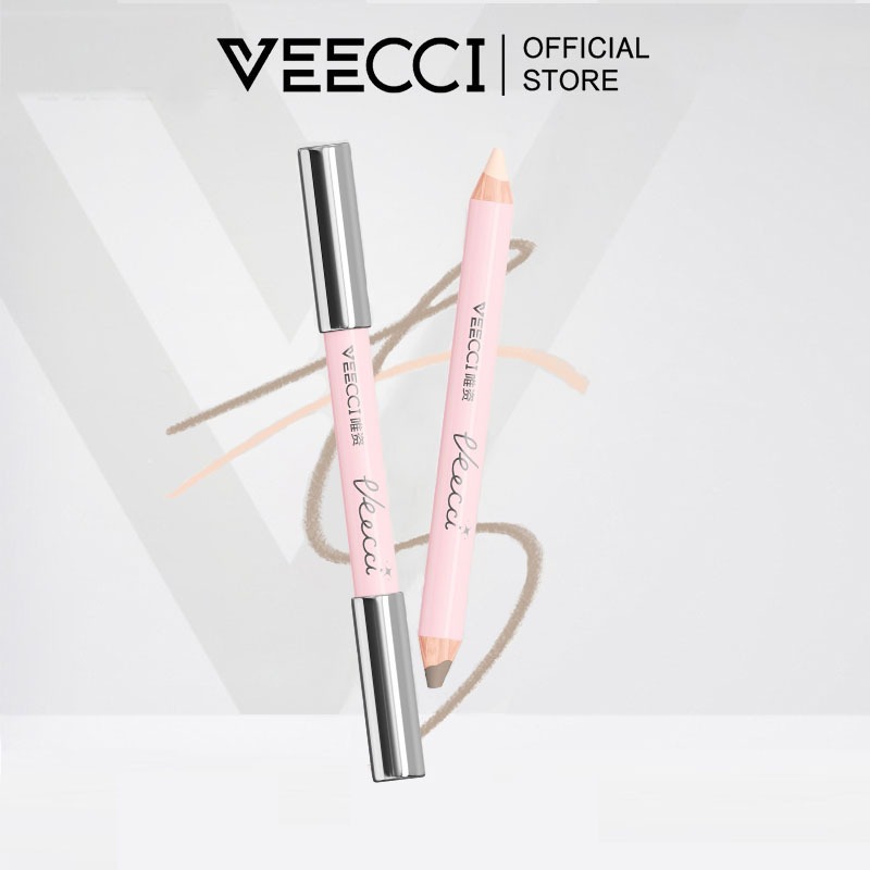 VEECCI Highlighter & Contour Stick 2 in 1 with Brush Head Brighten and ...