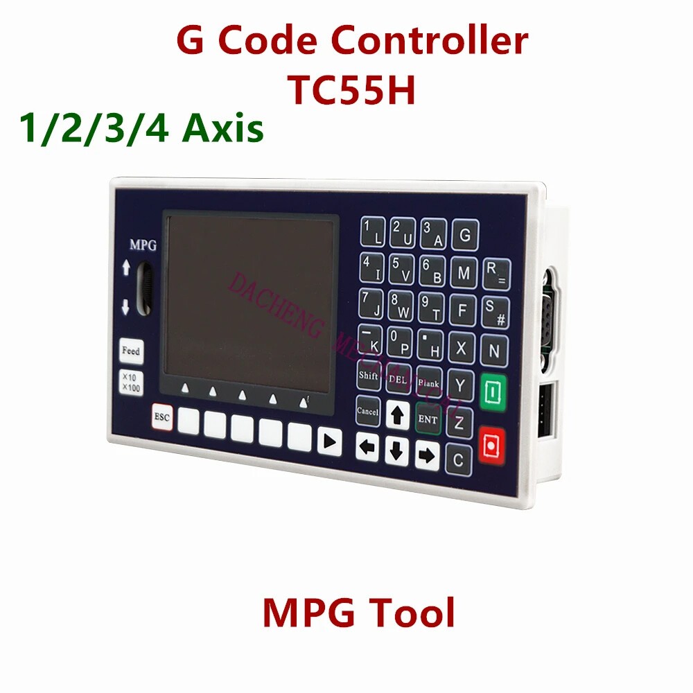 1-4 axis CNC controller TC55H USB Stick G code Spindle Control Panel MPG Stand Alone lathe ...