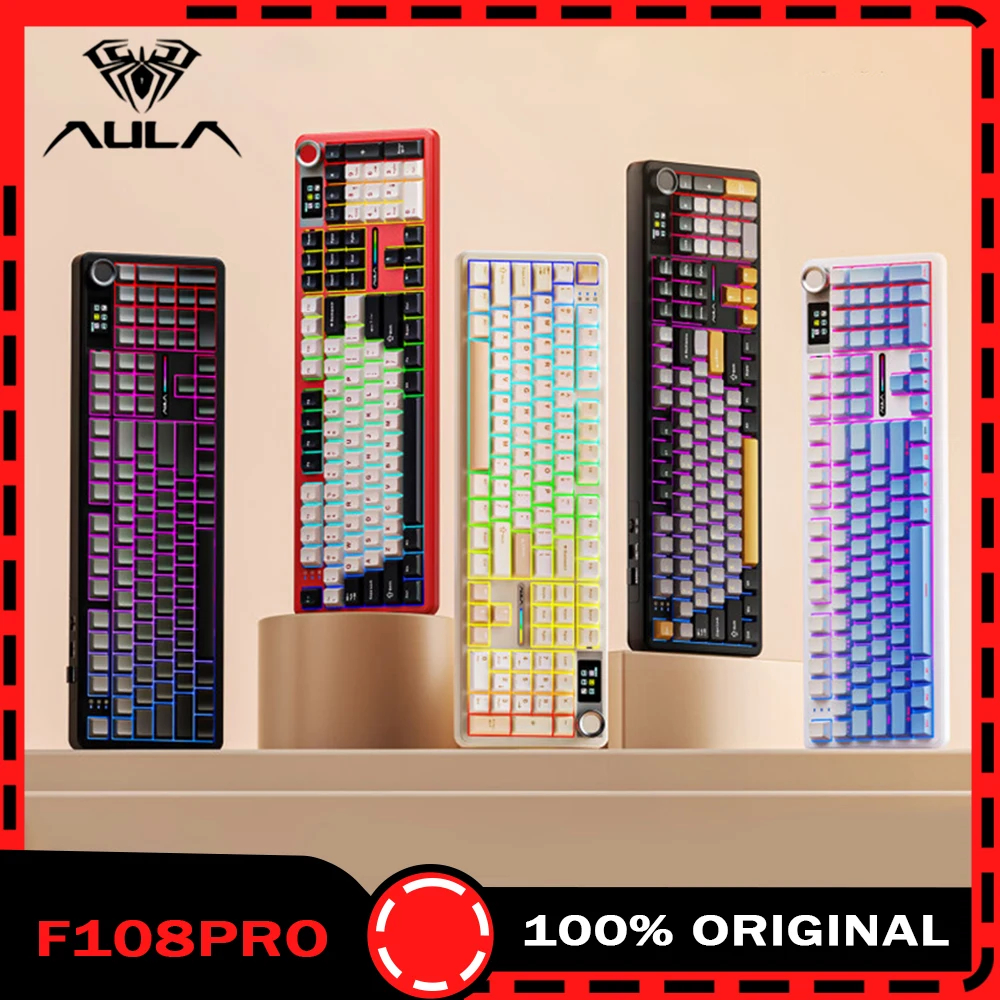 AULA F108 & F108 Pro | Mechanical Keyboard | Wireless/Bluetooth/Wired ...