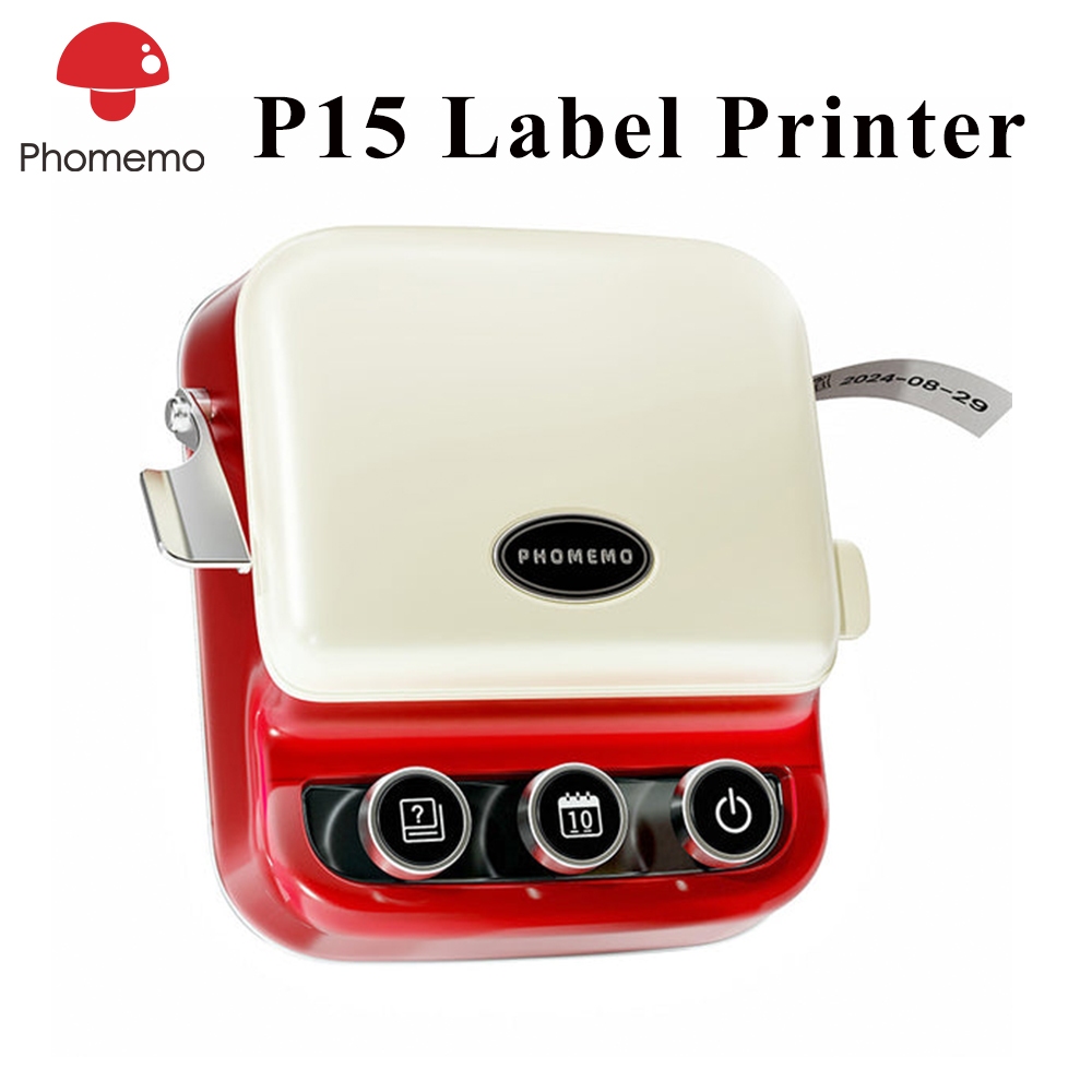 Phomemo P15 Label Sticker Printer,Portable Satin Ribbon Printer, Fabric Iron on Label Maker ...