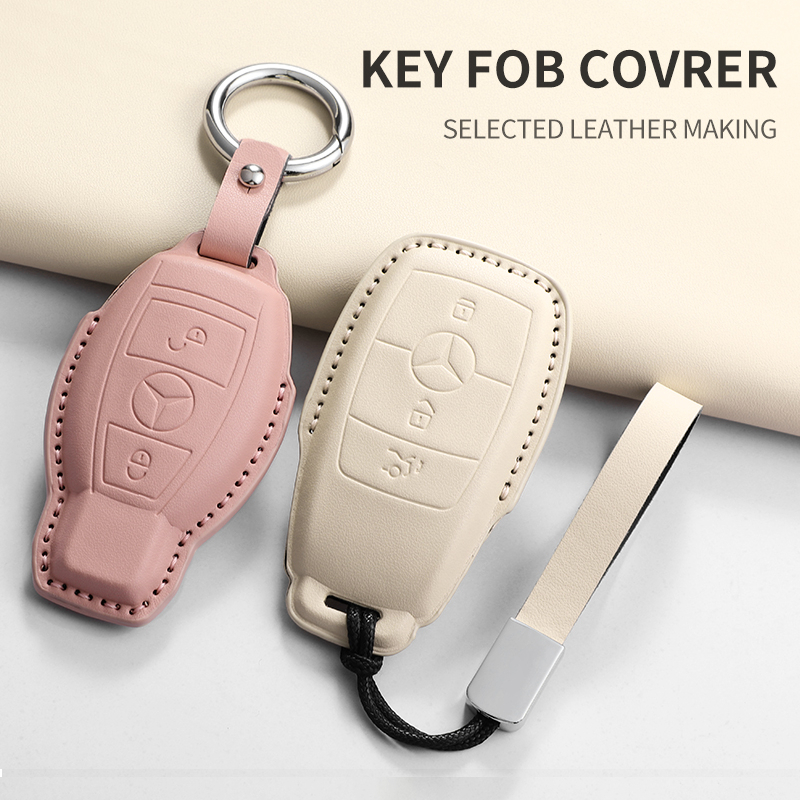 Mercedes Benz Key Cover Case Car Leather Fob Keychain B180 W176 W177 ...