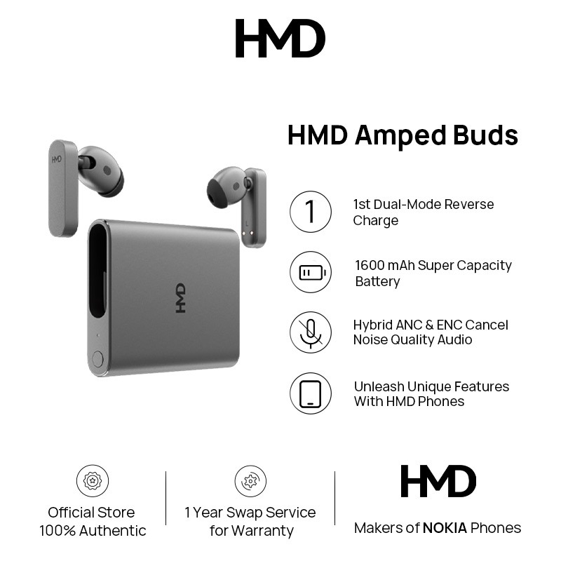 NEW HMD Amped Buds: World's 1st Reverse Wireless/Wired Dual-Mode ...