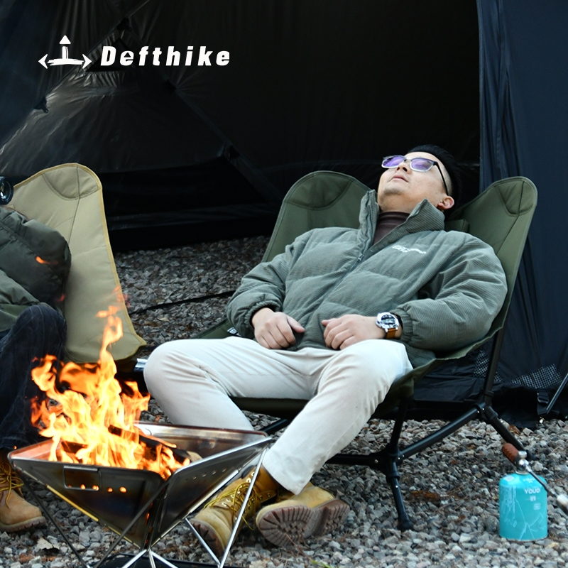 Defthike Outdoor Recliner Chair Camping Folding Chair Lightweight ...