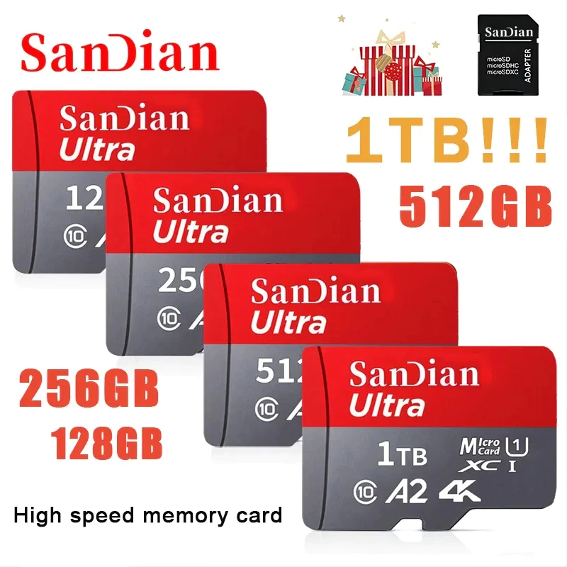 Original Memory Card 1TB 512GB Micro TF/SD Card High Speed Flash Card ...