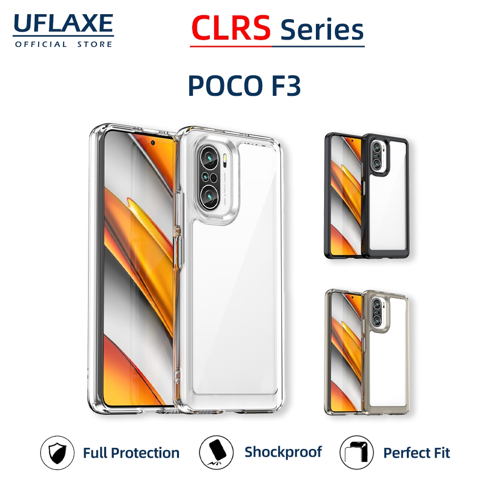 UFLAXE CLRS - For Xiaomi POCO F3 Case - Clear Shockproof Hard Case ...