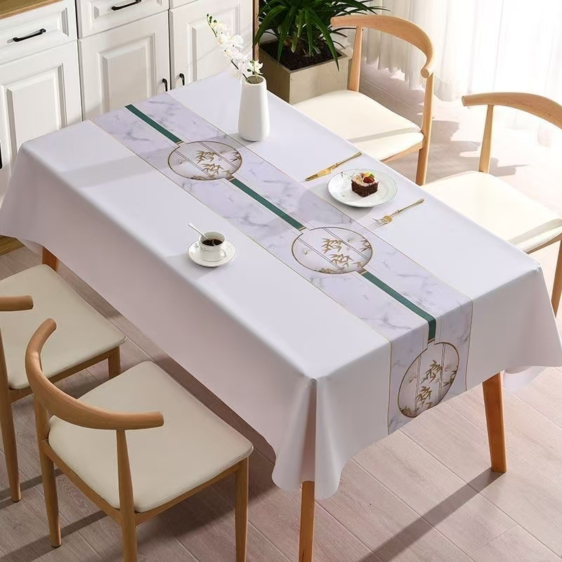 PVC Waterproof Oilproof Table Cloth Nordic Ins Marble Tablecloth with ...