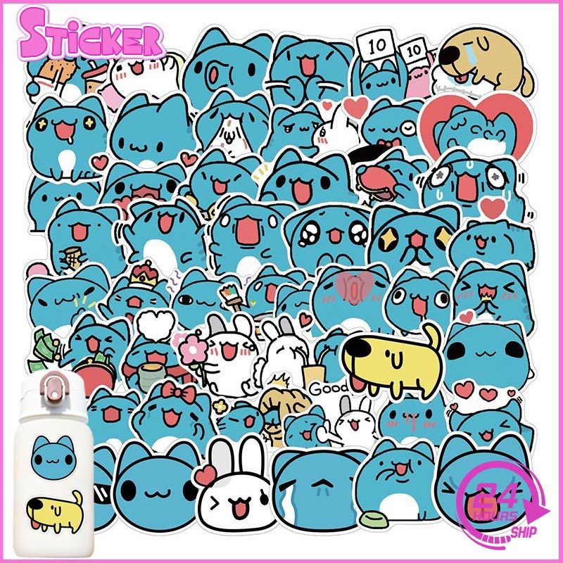 50PCS Cute Bugcat Capoo Sticker Cartoon Vinyl Waterproof For Laptop ...
