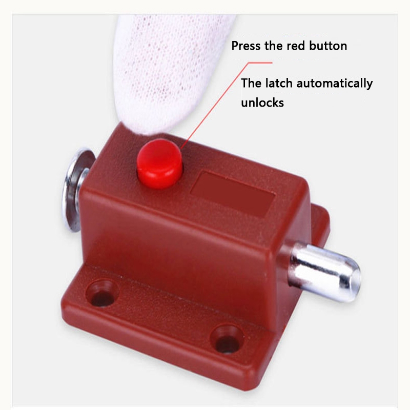 Button Spring cabinet door automatic latch self-ejecting button latch ...