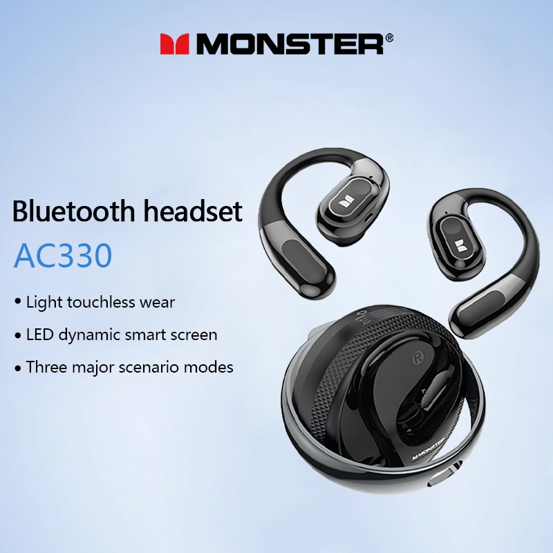 Monster AC330 Bluetooth Earphone HIFI Sound Quality Smart Touch Noise ...