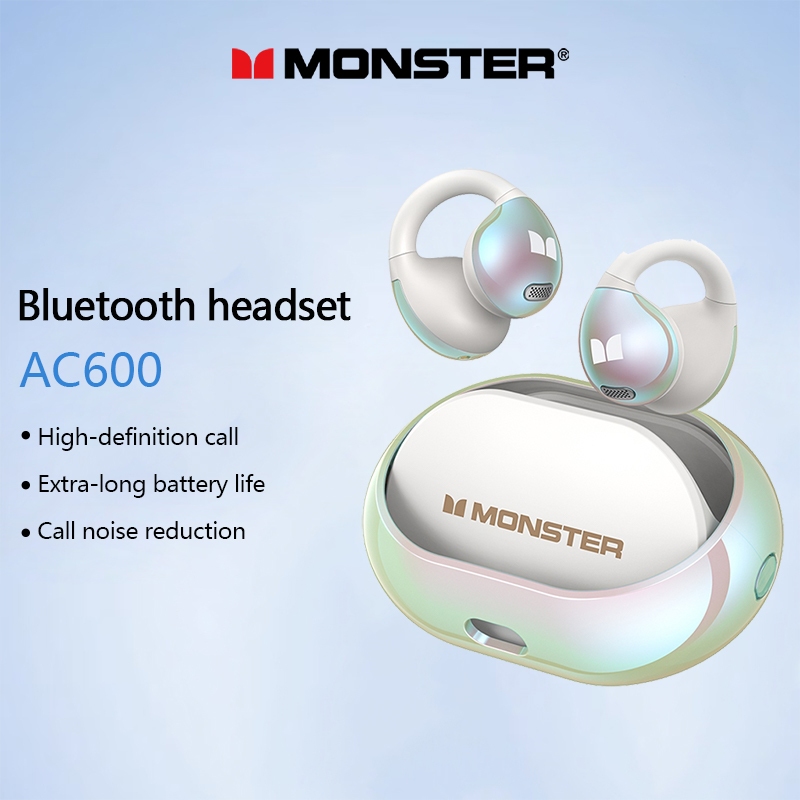 Monster AC600 Open Ear Bone Conduction Wireless Noise-Cancelling ...