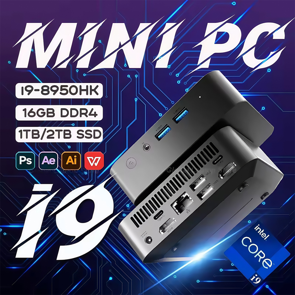 【Three year warranty】Mini PC Intel Core i9 8950HK Windows 11 Pro 16GB ...