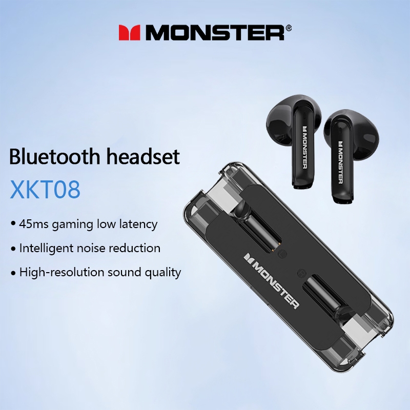 Monster XKT08 Bluetooth Earphone Wireless Earphone Low Latency Smart ...