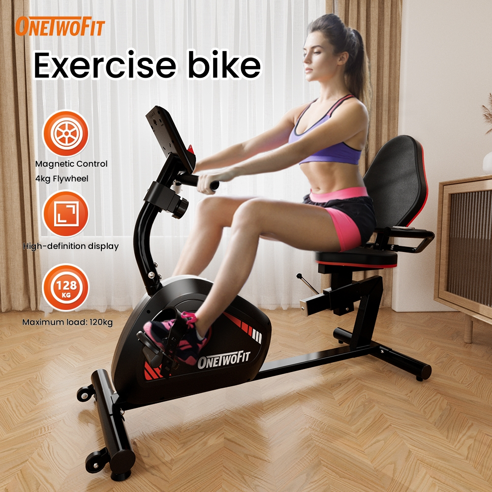 SG OneTwoFit 4KG Fitness bike 8 adjustable resistance levels Aerobic exercise lazy bike Maximum ...