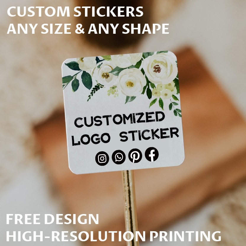 Coated Paper Custom Stickers Personalized Labels Logo Stickers of Any ...