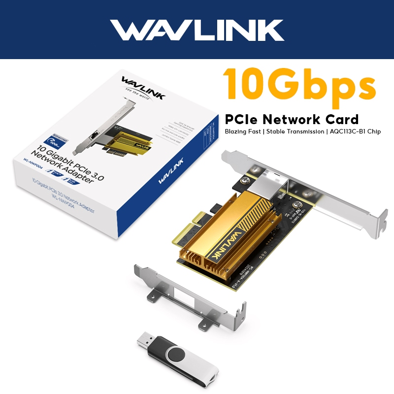 WAVLINK 10000/5000/2500Mbps Speed PCIe Network Card PCI Express ...