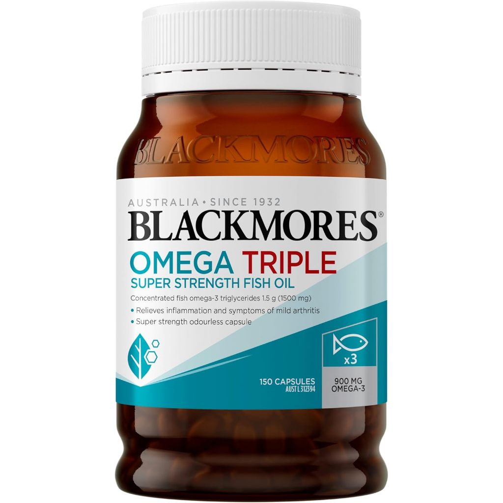 Blackmores Omega Triple, Super Strength Fish Oil, 900 mg, 150 Capsules | Shopee Singapore