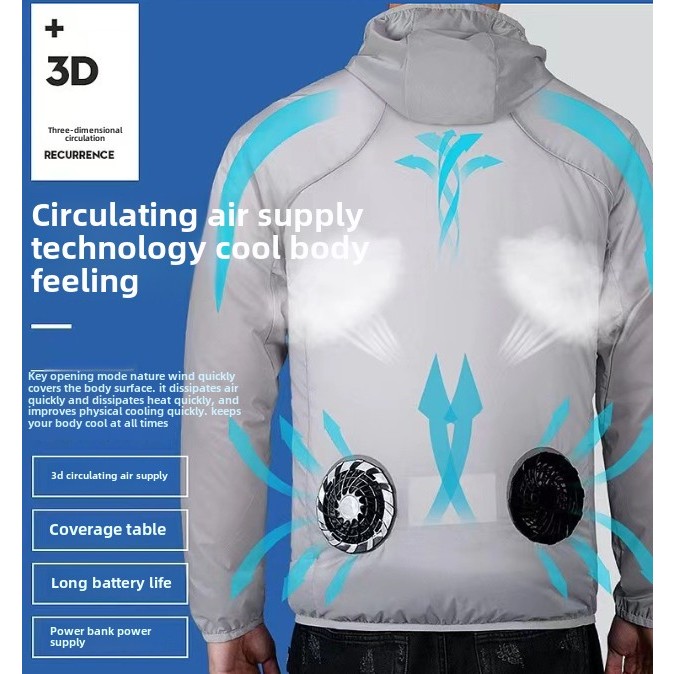 Evaporative Air-Conditioned Clothes for 3 Speed Adjustable Outdoor ...