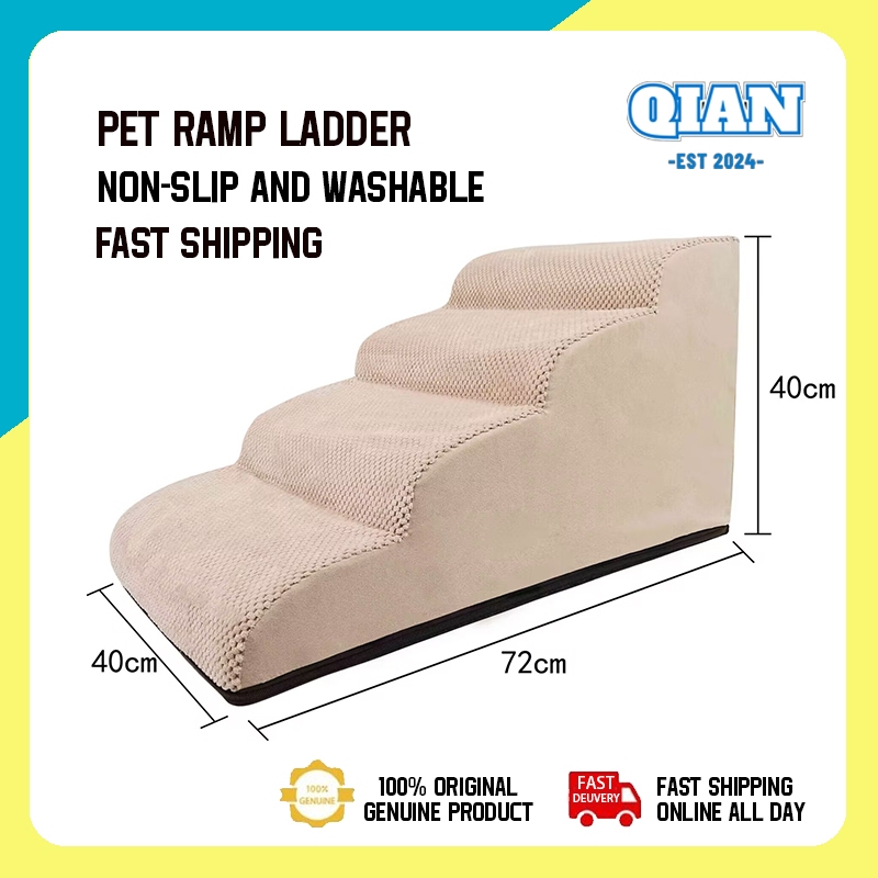[Ready Stock] Pet dog ramp ladder elderly dog ladder non-slip removable ...