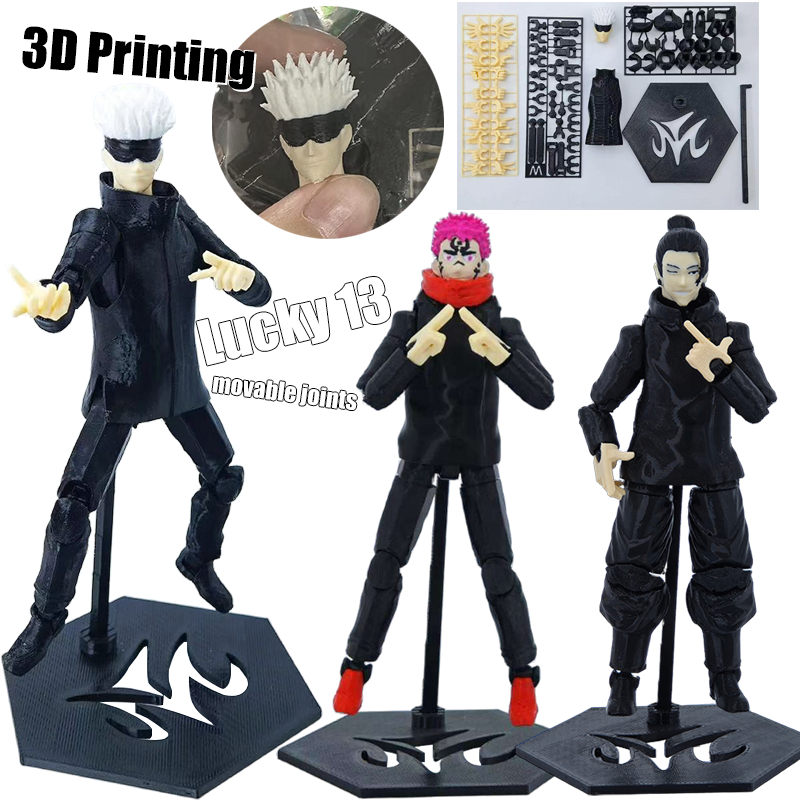 Ryomen Sukuna New 3d Printing Lucky 13 Jujutsu Kaisen Action Figure Gojo Satoru Dummy 13 Model ...