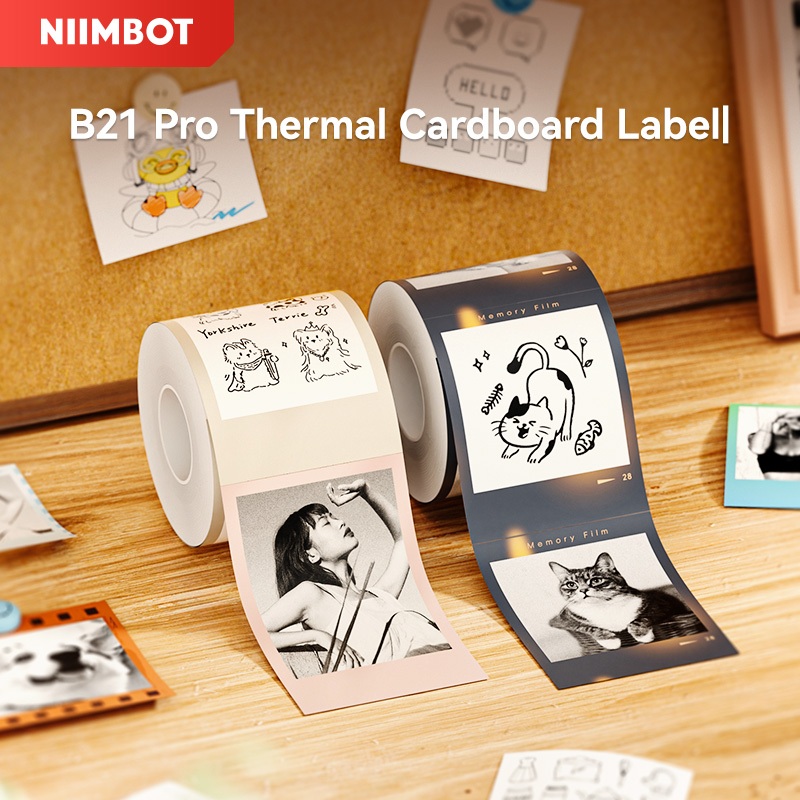 Niimbot B21Pro Dedicated Thermal Cardboard Label Thermal Photo Label Sticker | Shopee Singapore