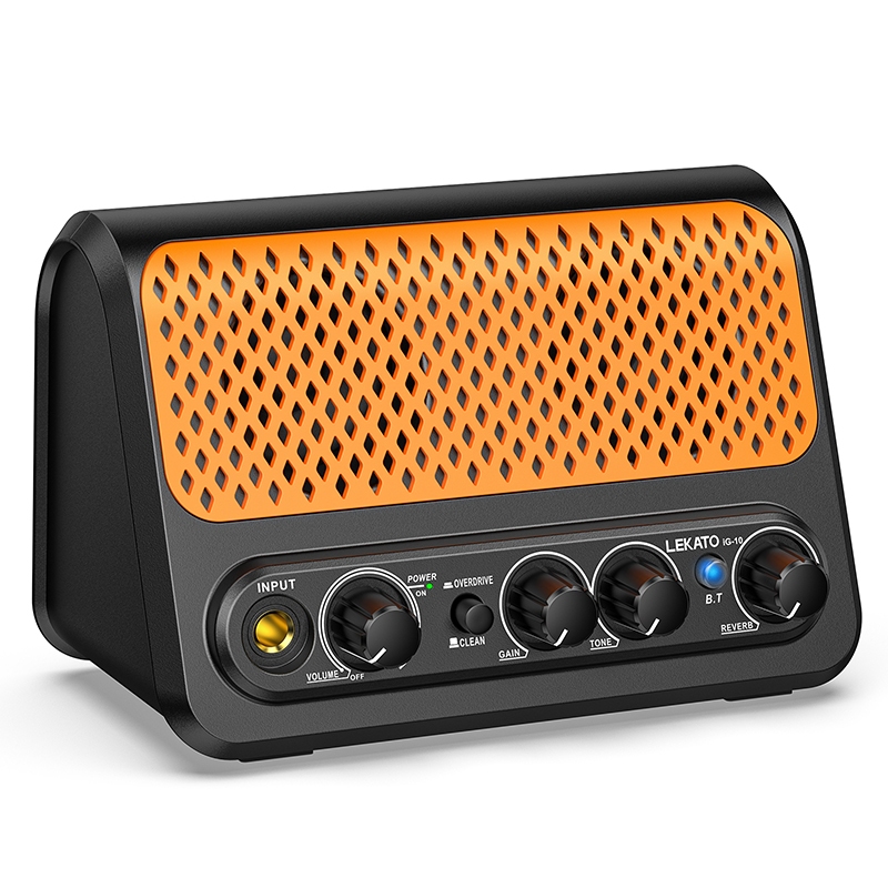 LEKATO IG-10 Mini Guitar Amp 10W Electric Guitar Amplifier with Clean ...